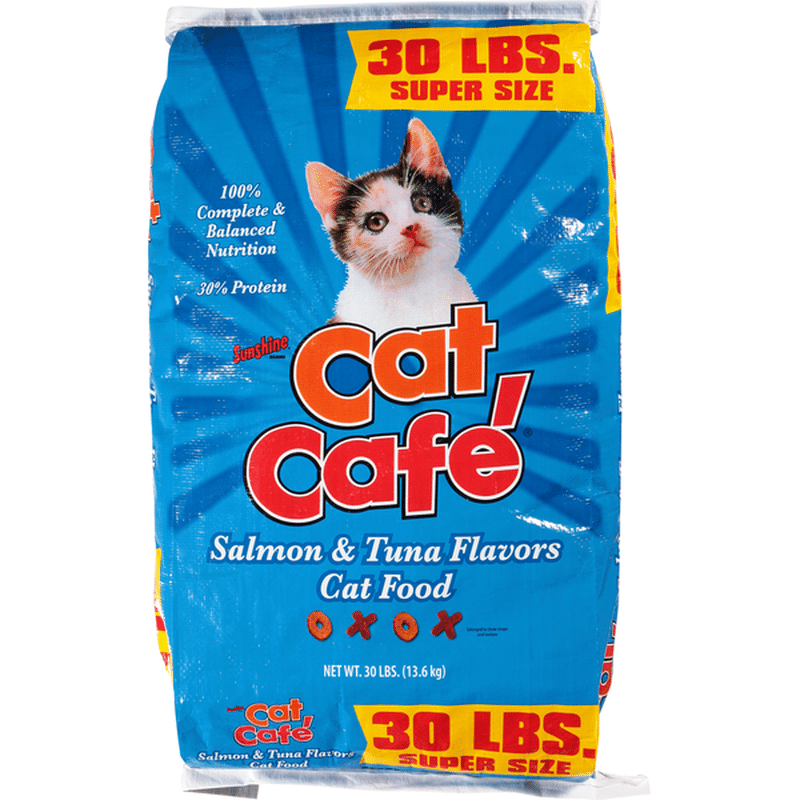 Cat Cafe Cat Food, Salmon & Tuna Flavors, Super Size (30 lb) - Instacart