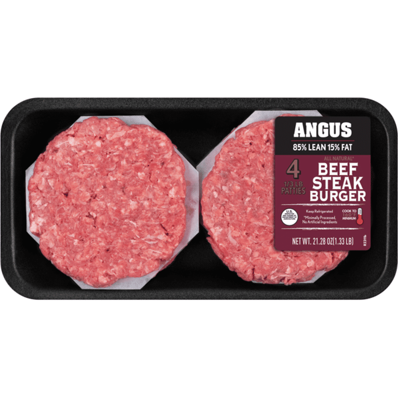 IBP Trusted Excellence Beef Steak Burger Patties (4 ct) - Instacart