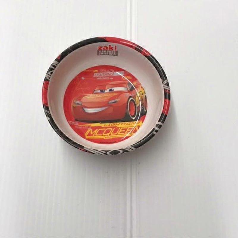 Zak! Disney Pixar Cars 3 Lightning Mcqueen Kids Red Cereal Bowl (15 oz ...