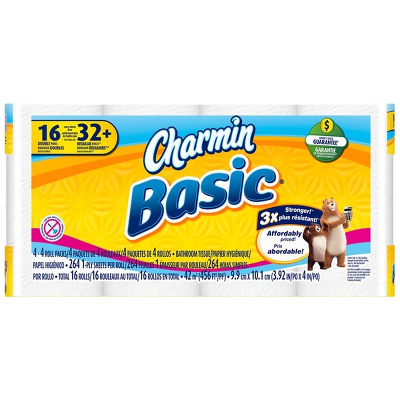 Charmin Basic Charmin® Basic™ Toilet Paper 16 Double Rolls Toilet ...