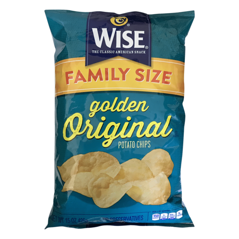 Wise Family Size Potato Chips Golden Original (15 oz) - Instacart