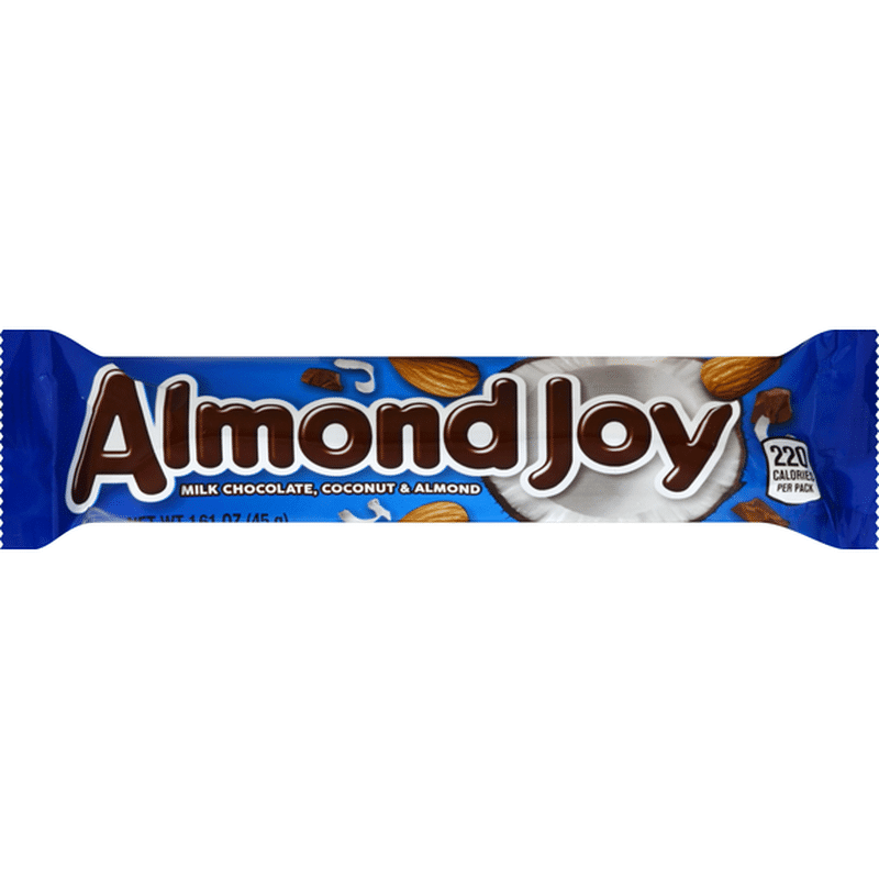 ALMOND JOY Candy Bar, Coconut & Almond Chocolate (1.76 oz) - Instacart