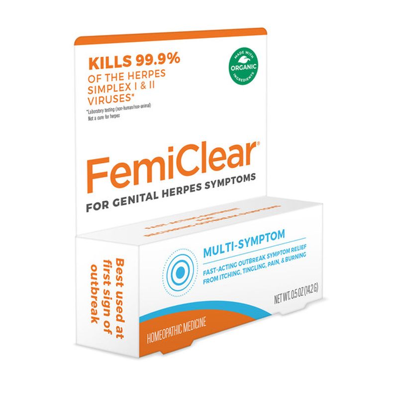 FemiClear for Genital Herpes Symptoms, Multi-Symptom Relief (0.5 oz ...