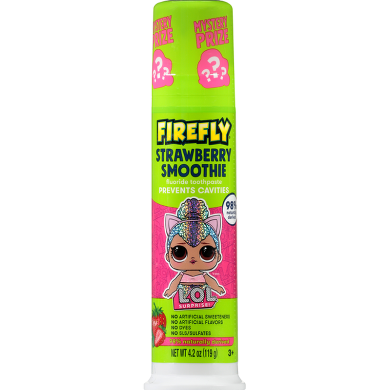 Firefly Toothpaste, Fluoride, Strawberry Smoothie, 3+ (4.2 oz) - Instacart