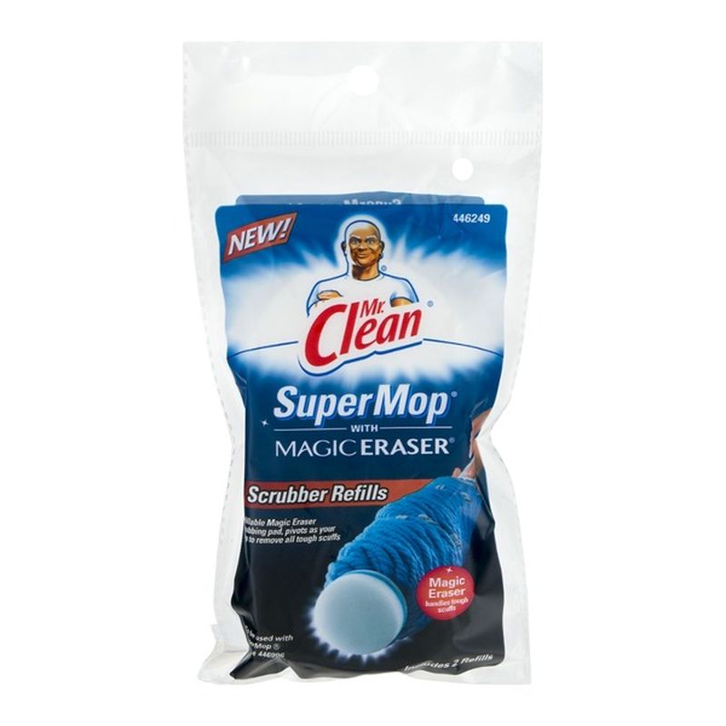 Mr. Clean SuperMop With Magic Eraser Scrubber Refills - 2 CT (2 ct ...
