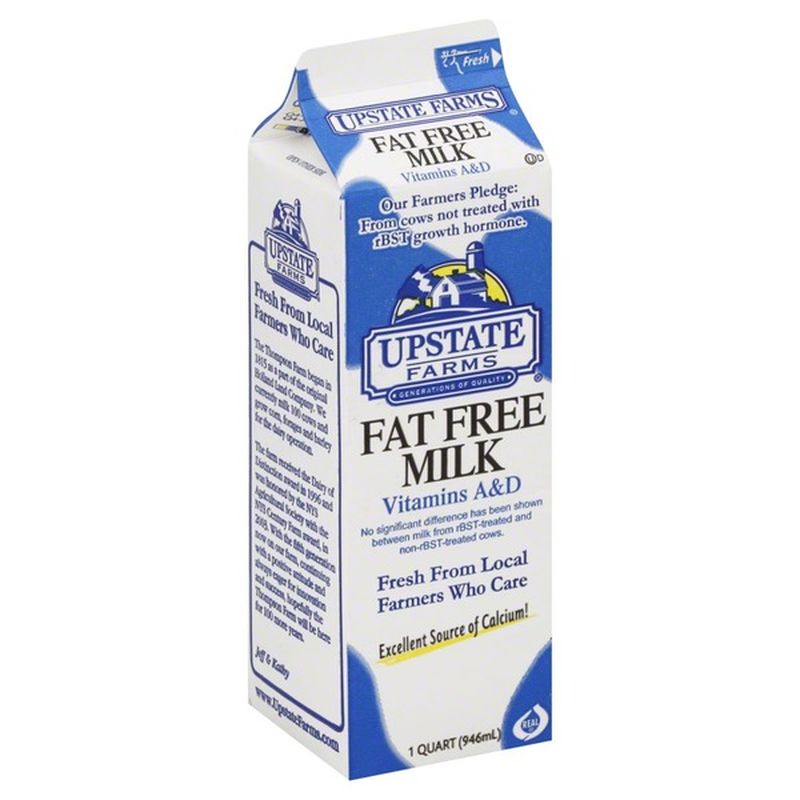 Upstate Farms Milk, Fat Free (1 qt) - Instacart