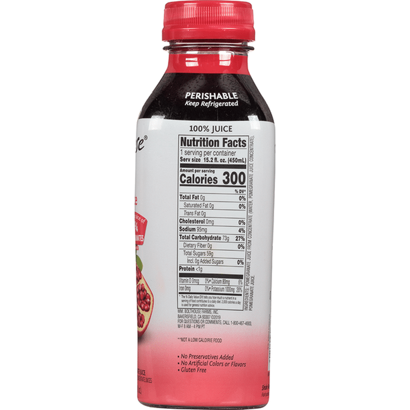 Bolthouse Farms 100% Pomegranate (15.2 oz) - Instacart