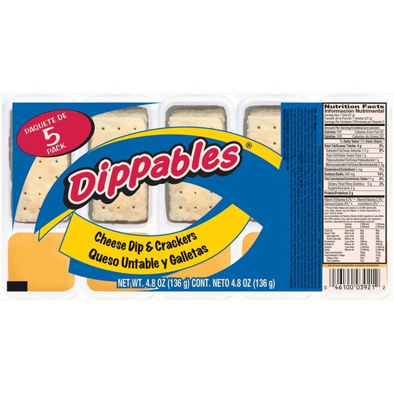 Dippables Cheese Dip & Crackers (5 each) - Instacart