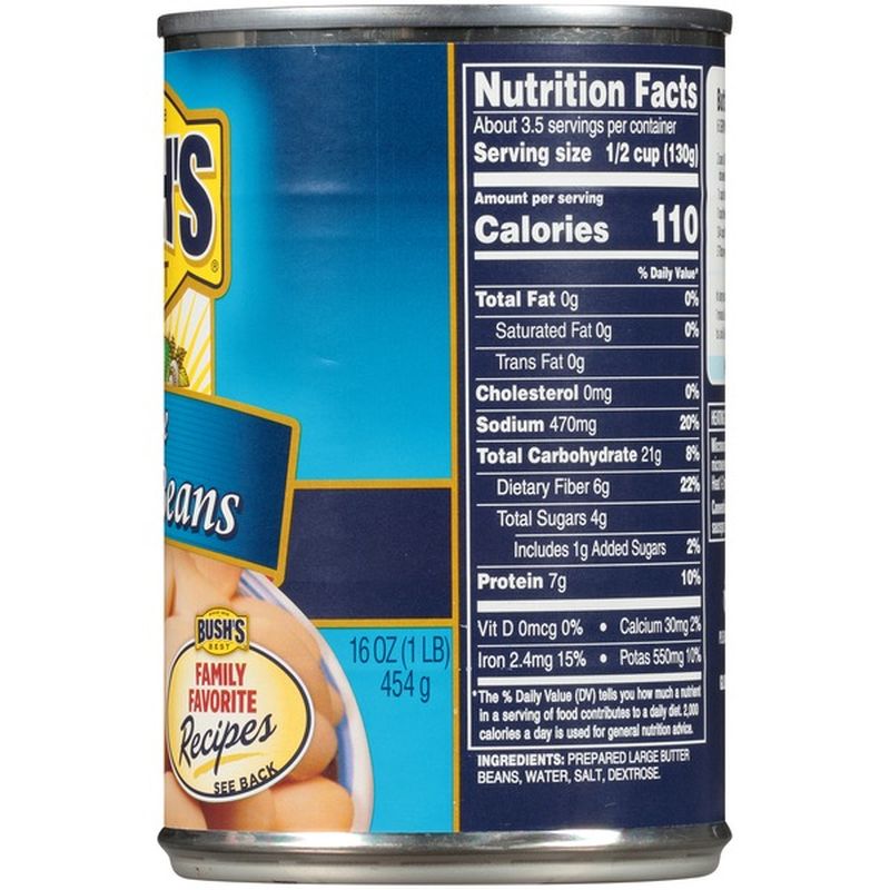 Bush's Best Large Butter Beans (16 oz) - Instacart