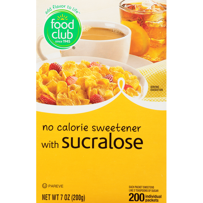 Food Club No Calorie Sweetener, with Sucralose (200 each) - Instacart
