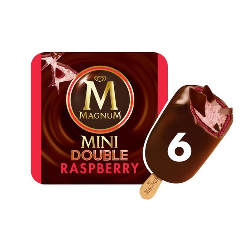 Magnum Ice Cream Mini Double Raspberry (6 ct) - Instacart
