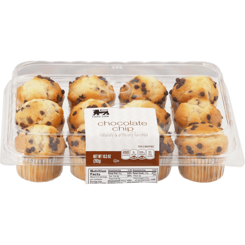 Food Lion Mini Muffins Chocolate Chip (10 oz) - Instacart
