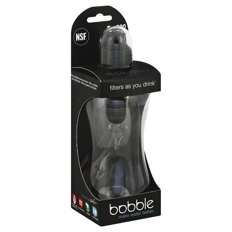 bobble Bottle, Filtered as You Drink, Black, Box (1 ct) - Instacart