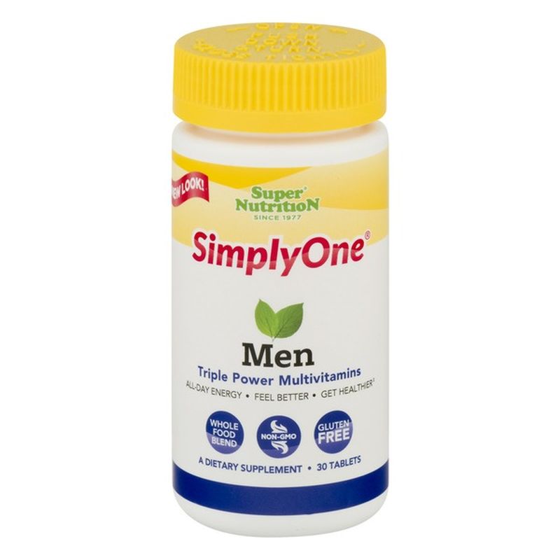 SuperNutrition Super Nutrition SimplyOne Men Triple Power Multivitamins Tablets - 30 CT (30 ct ...