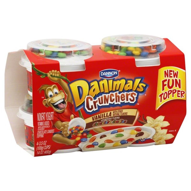 Danimals Crunchers Vanilla Yogurt with Chocolate Pieces 3.5 Oz (4 ct ...