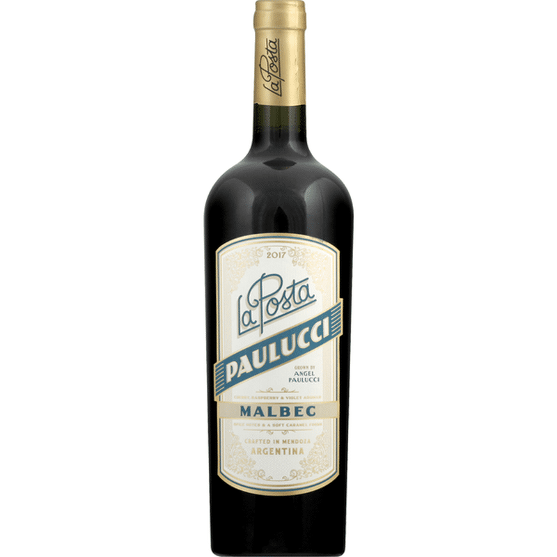 La Posta Red Wine, Paulucci, Malbec, Argentina, 2017 (750 ml) - Instacart