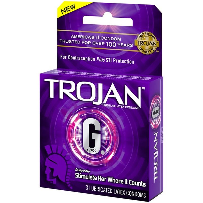 Trojan G. Spot Premium Lubricated Condoms - 3 Count (3 1n) Delivery or ...
