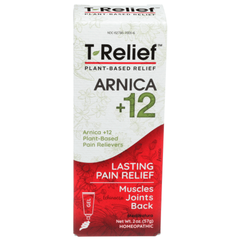T-relief Arnica +12 Plant-based Lasting Pain Relief Muscles Joints Back ...