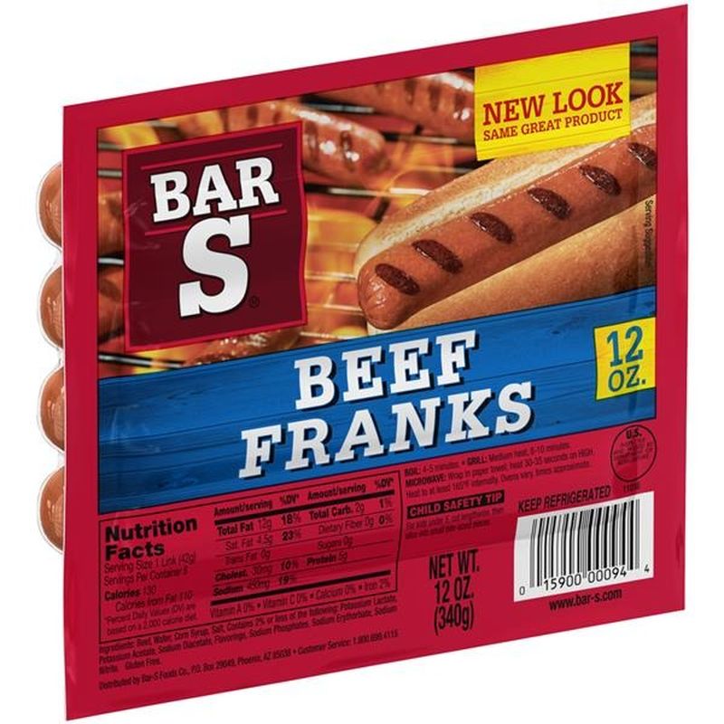 Bar S Beef Franks (12 oz) from Hy-Vee - Instacart