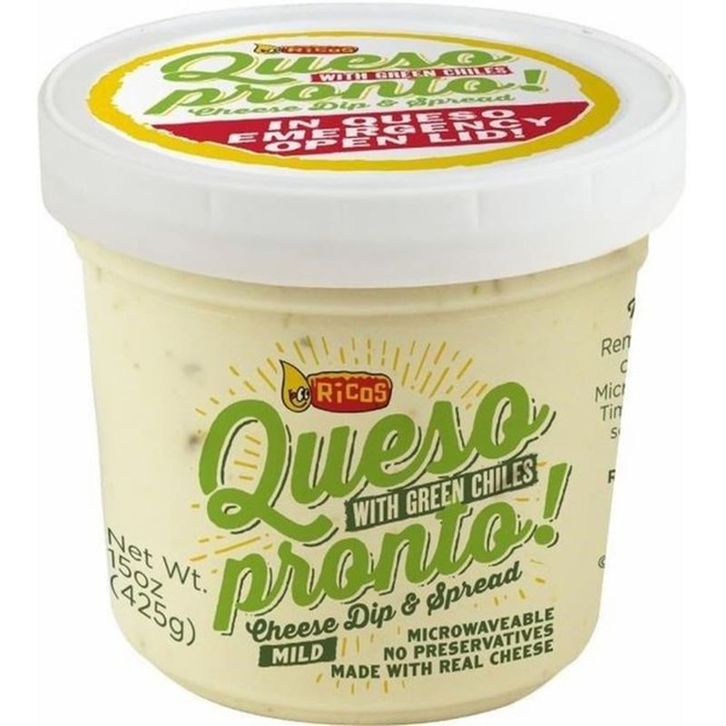 Ricos Cheese Dip & Spread, with Green Chiles, Queso Pronto, Mild (15 oz ...