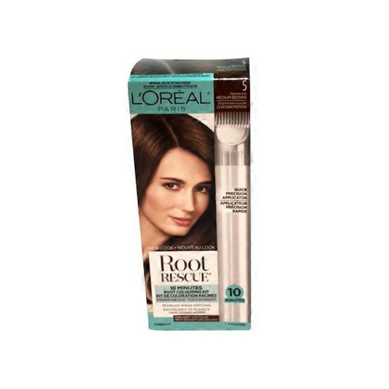 L’Oréal Paris Root Coloring Kit, 10 Minute, Medium Brown 5 (1 each ...