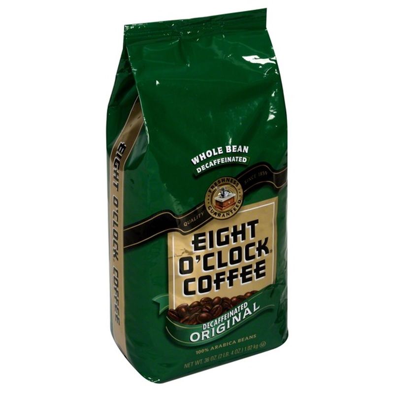 Eight O Clock Coffee Coffee, Whole Bean, Decaffeinated Original (36 oz ...