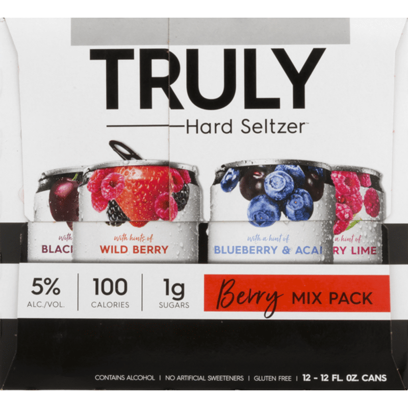 TRULY Hard Seltzer Berry Variety Pack, Spiked & Sparkling Water (12 fl ...