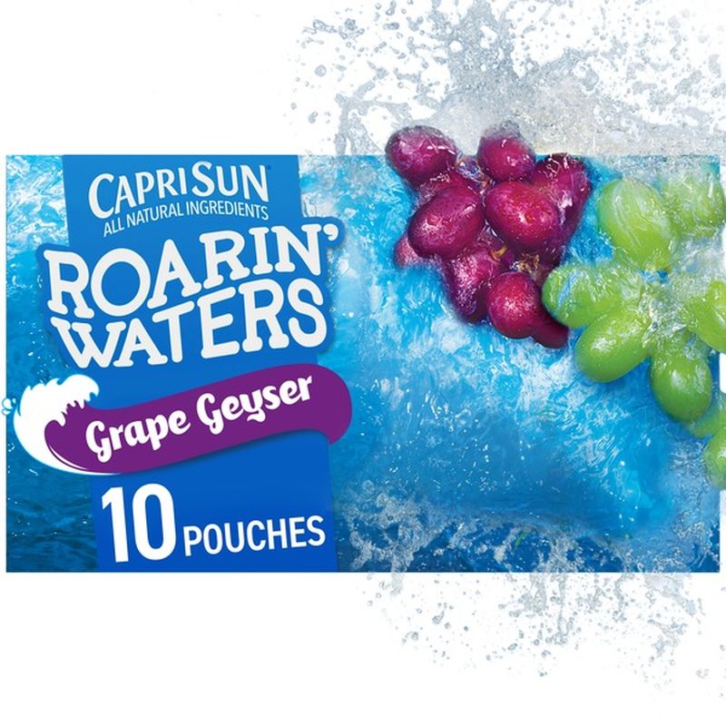 Capri Sun Grape Geyser Naturally Flavored Water Beverage (6 fl oz ...