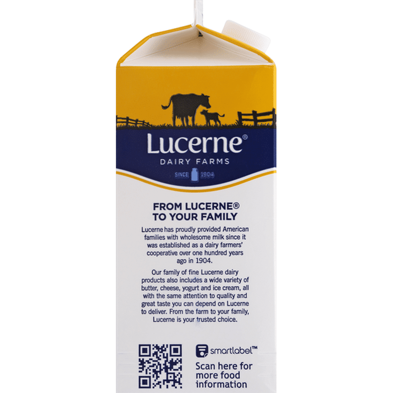 Lucerne Milk, Lowfat, Lactose Free, 1% Milkfat (64 oz) - Instacart
