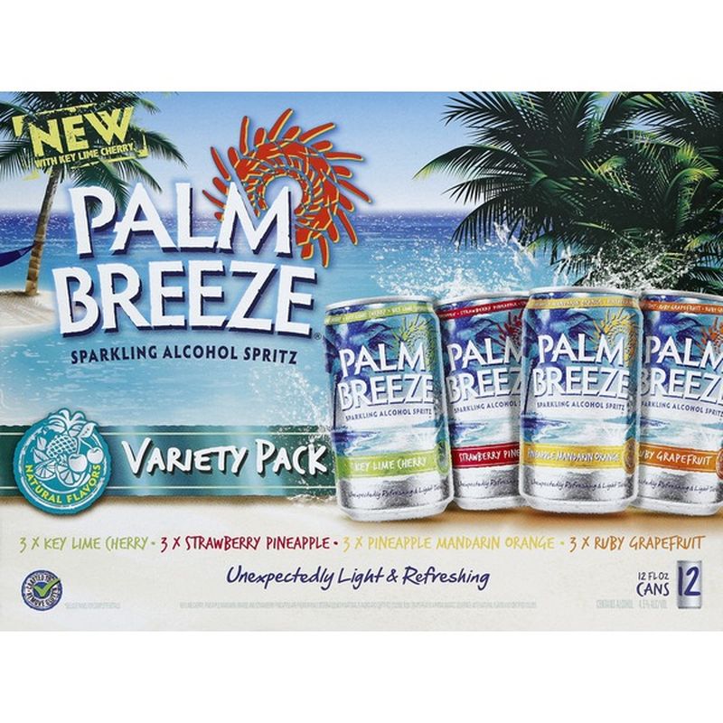 Palm Breeze Alcohol Spritz, Sparkling, Variety Pack (12 fl oz) - Instacart