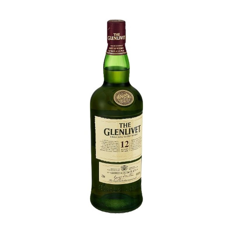 The Glenlivet 12 YR Single Malt Scotch Whiskey (750 ml) - Instacart