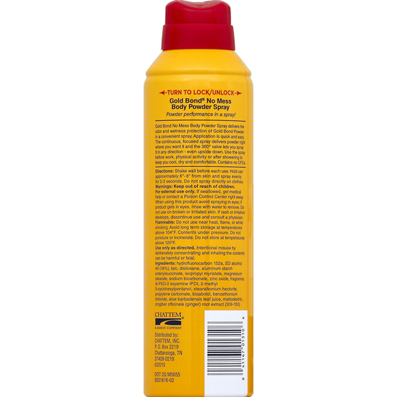 Gold Bond Body Powder Spray, No Mess, Fresh Scent with Aloe (7 oz ...