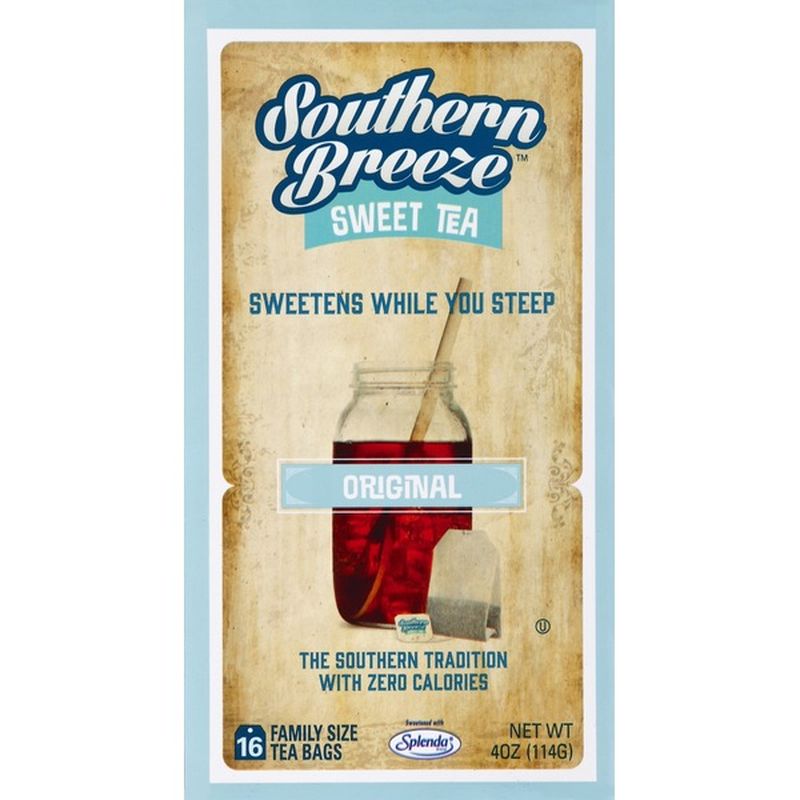 Southern Breeze Sweet Tea, Original, Family Size Tea Bags (16 each ...