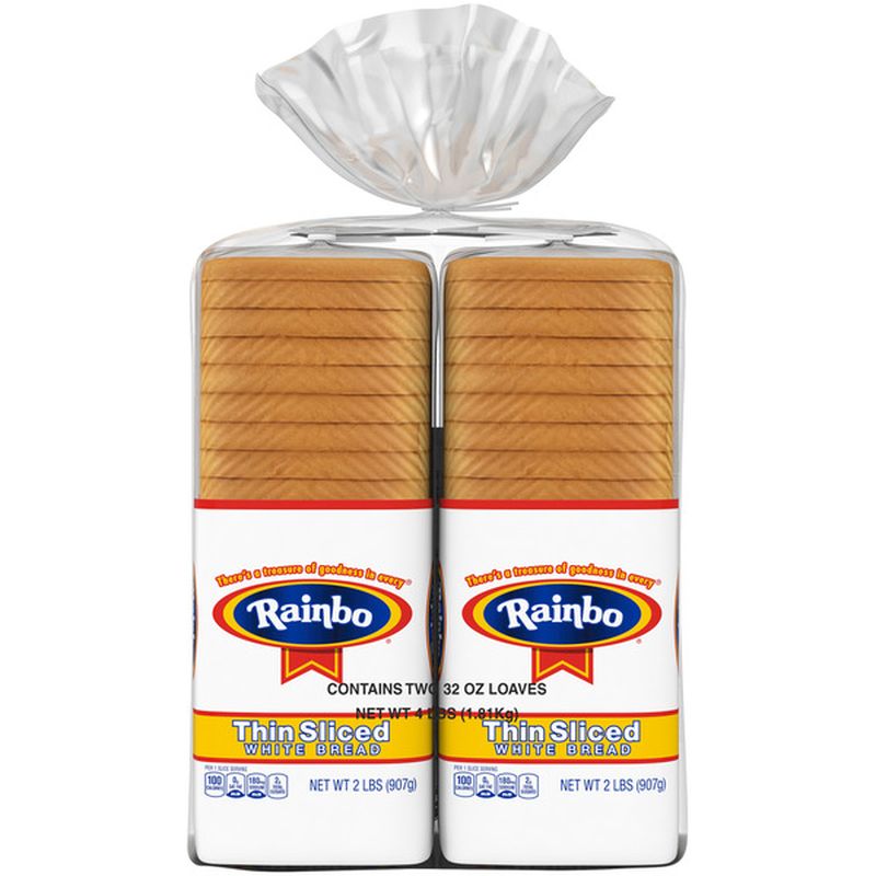 Rainbo White Sandwich Bread Twin Pack (2 lb) Delivery or Pickup Near Me ...