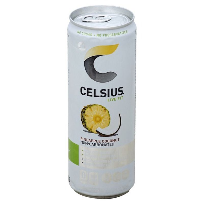 Celsius Fitness Drink, Pineapple Coconut (12 oz) - Instacart