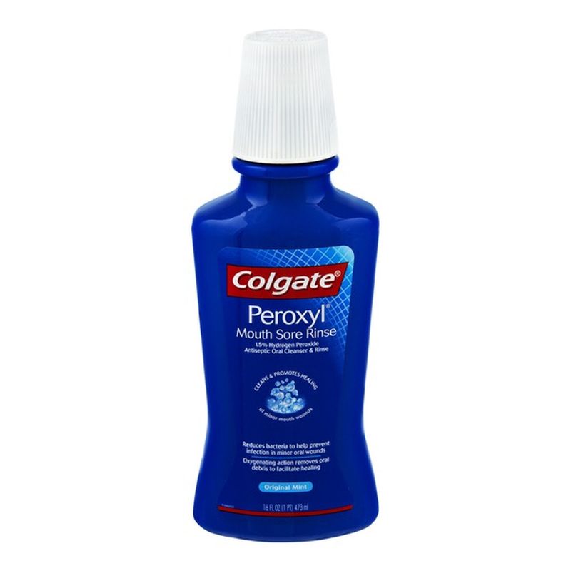 Colgate Peroxyl Mouth Sore Rinse Original Mint (16 fl oz) - Instacart