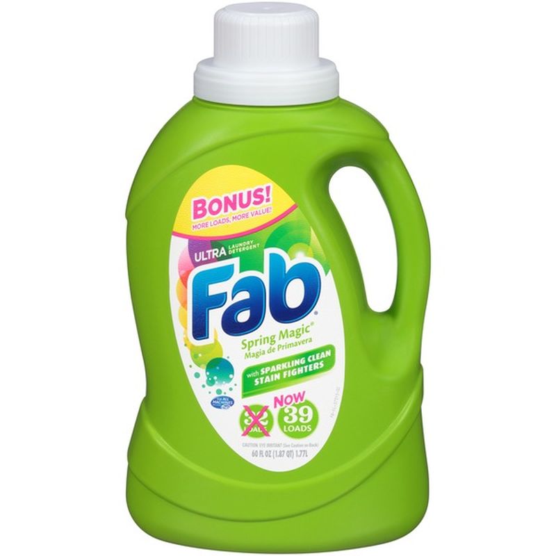 Fab Ultra Spring Magic 39 Loads Laundry Detergent (60 fl oz) - Instacart