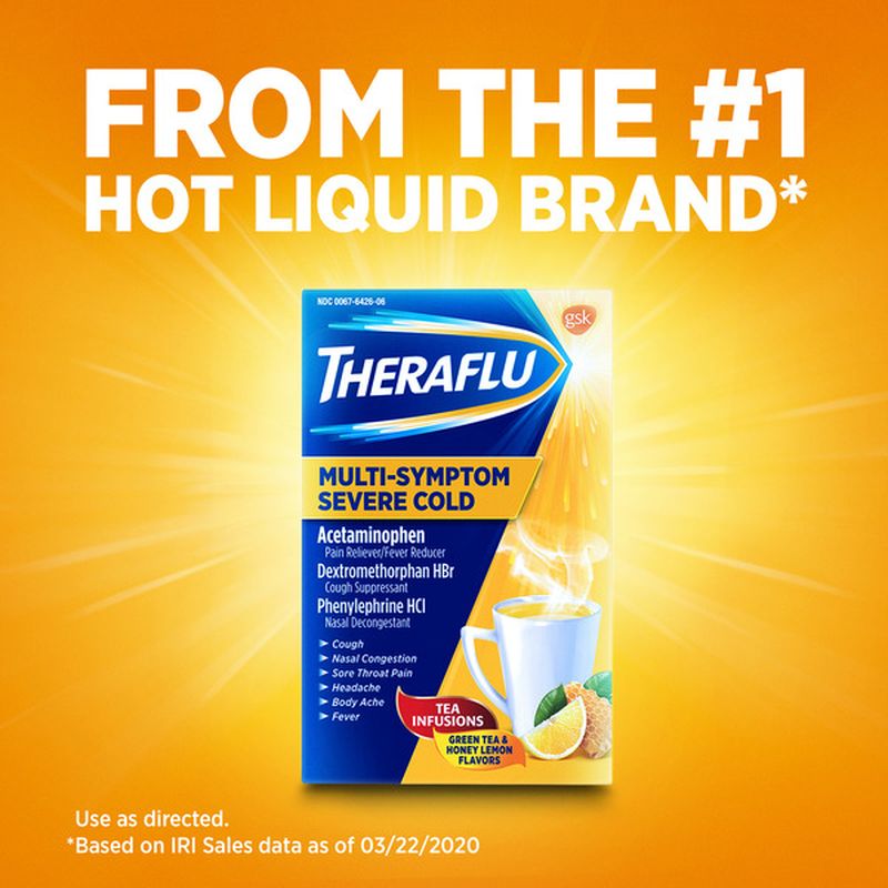 Theraflu Multi Symptom Severe Cold Powder Packets, Multi Symptom Severe ...