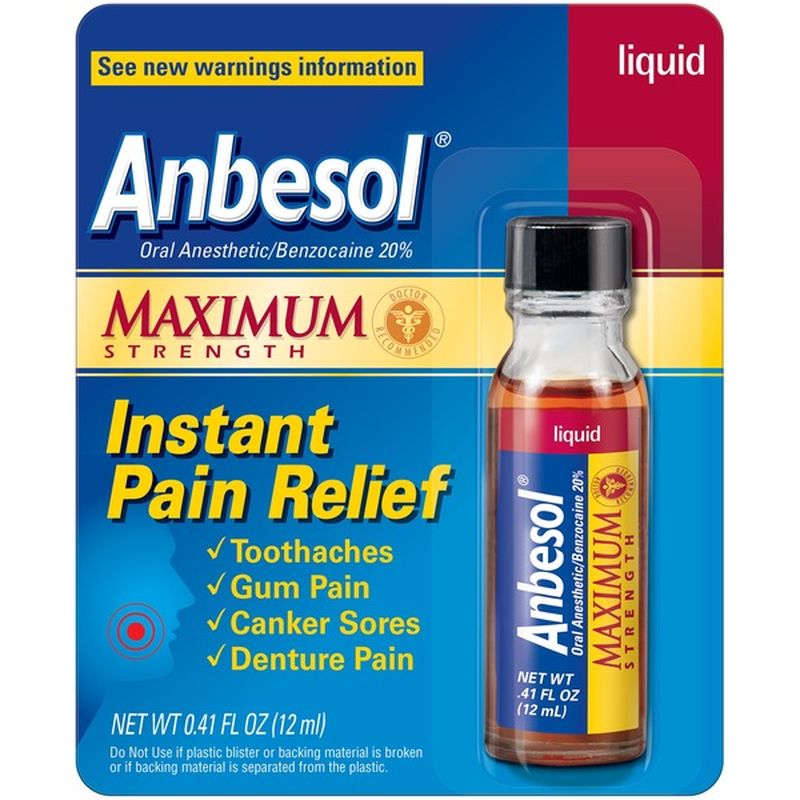 Anbesol Oral Pain Relief Medication (0.41 fl oz) from H-E-B - Instacart