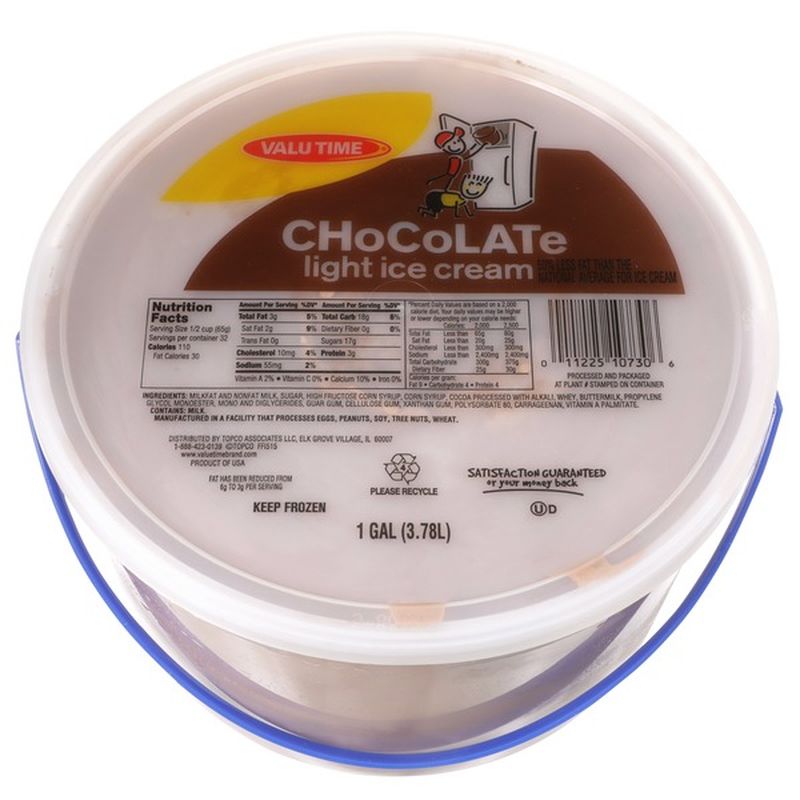 Valu Time Light Chocolate Ice Cream (1 gal) - Instacart