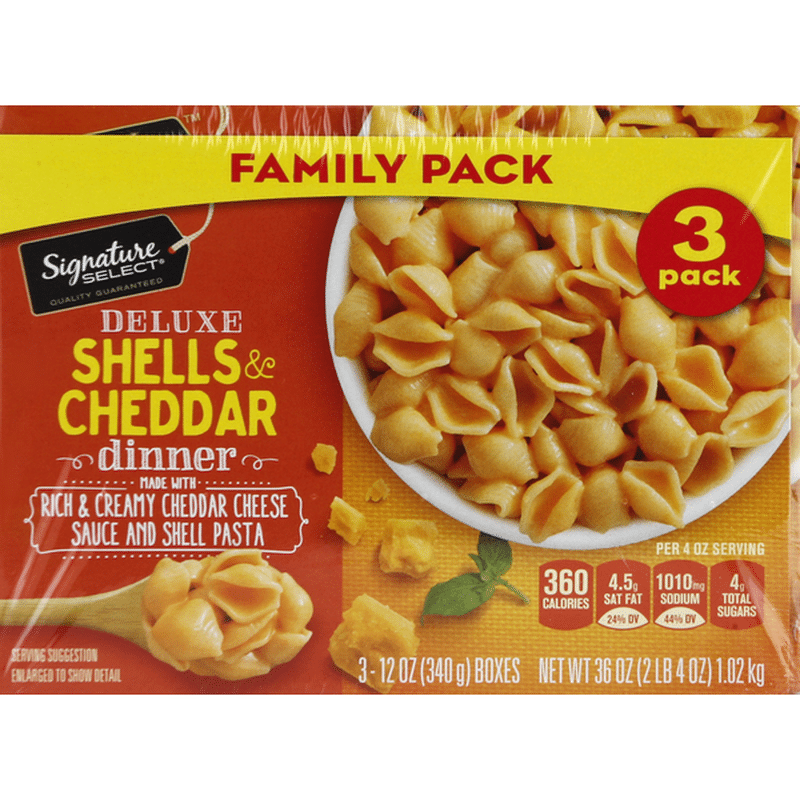 Signature Select Shells & Cheddar, Deluxe, Dinner, Family Pack, 3 Pack ...
