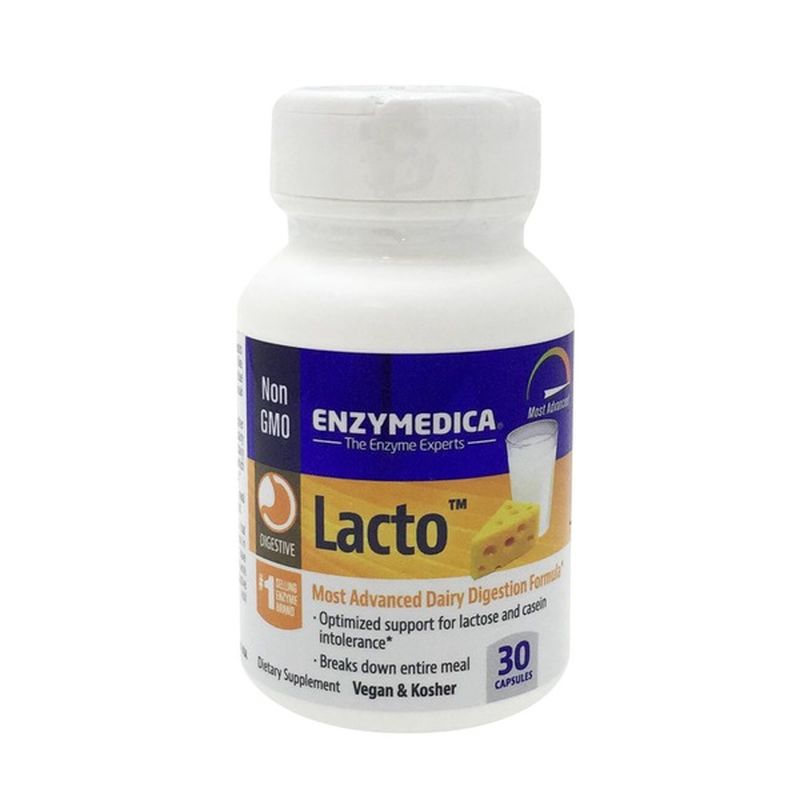Enzymedica Lacto Complete Dairy Digestion Capsules (30 ct) - Instacart