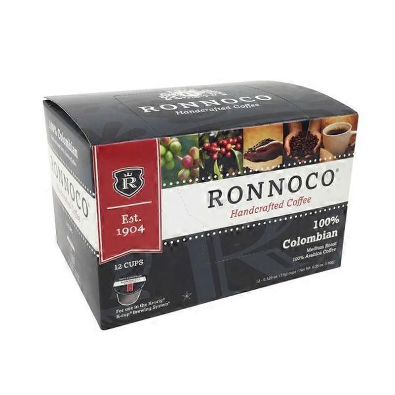 Ronnoco One Cup 100% Columbian Coffee K Cups (12 ct) - Instacart