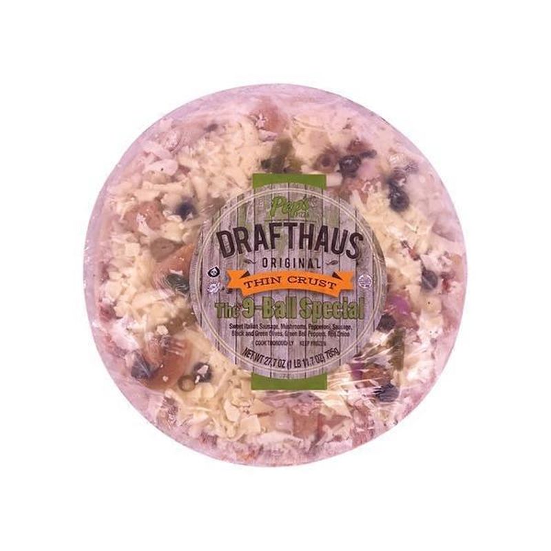 Peps Drafthaus 12" Original Thin Crust The 9-Ball Special Pizza (each ...