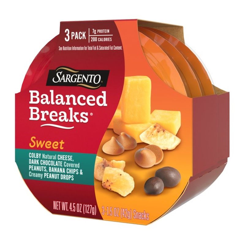 Sargento® Sweet Balanced Breaks®, Colby Natural Cheese, Dark Chocolate ...