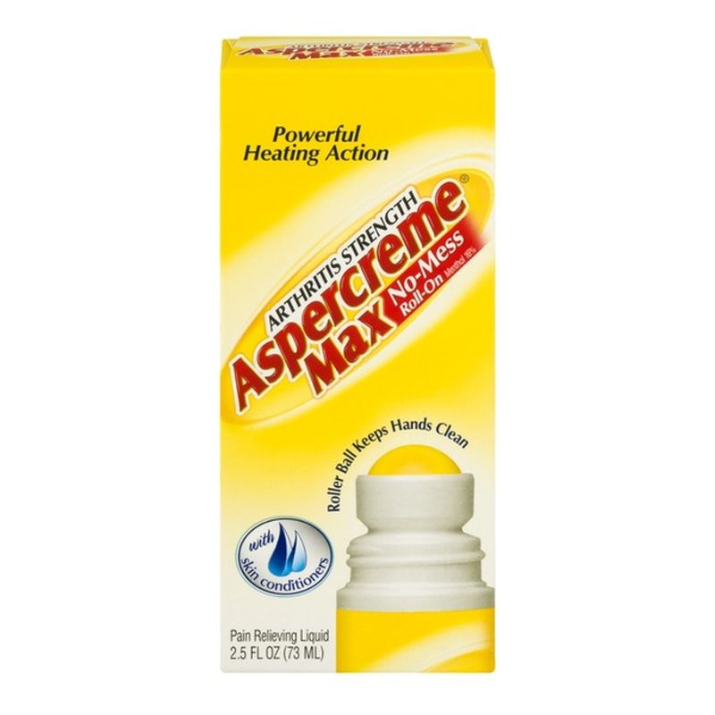 Aspercreme Max Pain Relieving Liquid No-Mess Roll-On (2.5 fl oz ...