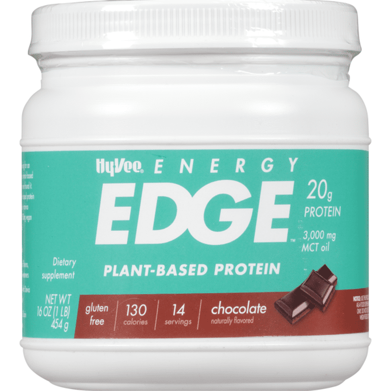Hy-Vee Edge, Energy Plant-Based Protein 20 G, Mct Oil 3,000 Mg Dietary ...