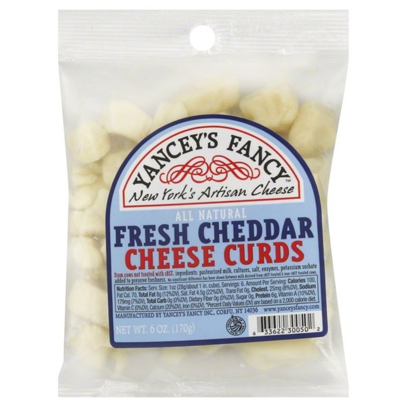 Yancey's Fancy Cheese Curds, Fresh Cheddar (6 oz) - Instacart