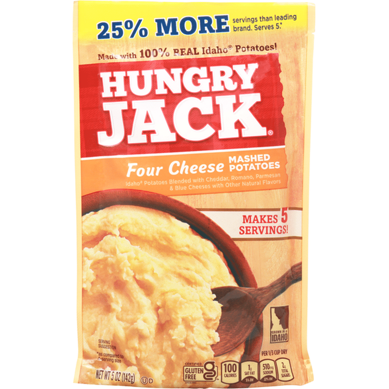 Hungry Jack Mashed Potatoes, Four Cheese (5 oz) - Instacart