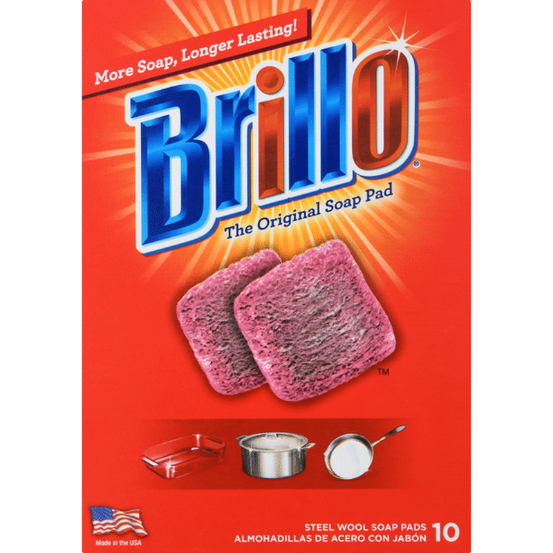 Brillo Soap Pads, Steel Wool (10 each) - Instacart
